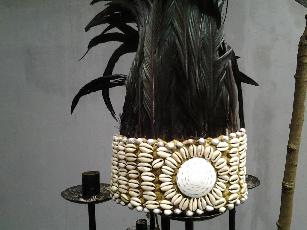 Traditional papua tribe crown black Feathers – theworldoffeathers