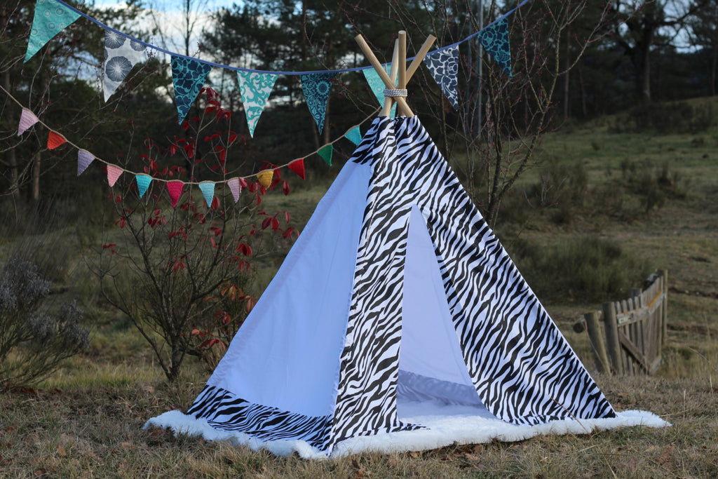 tipi / tepee / tipi / teepee Tent Zebra. Teepee Tent. 4 POLES INCLUDED ...