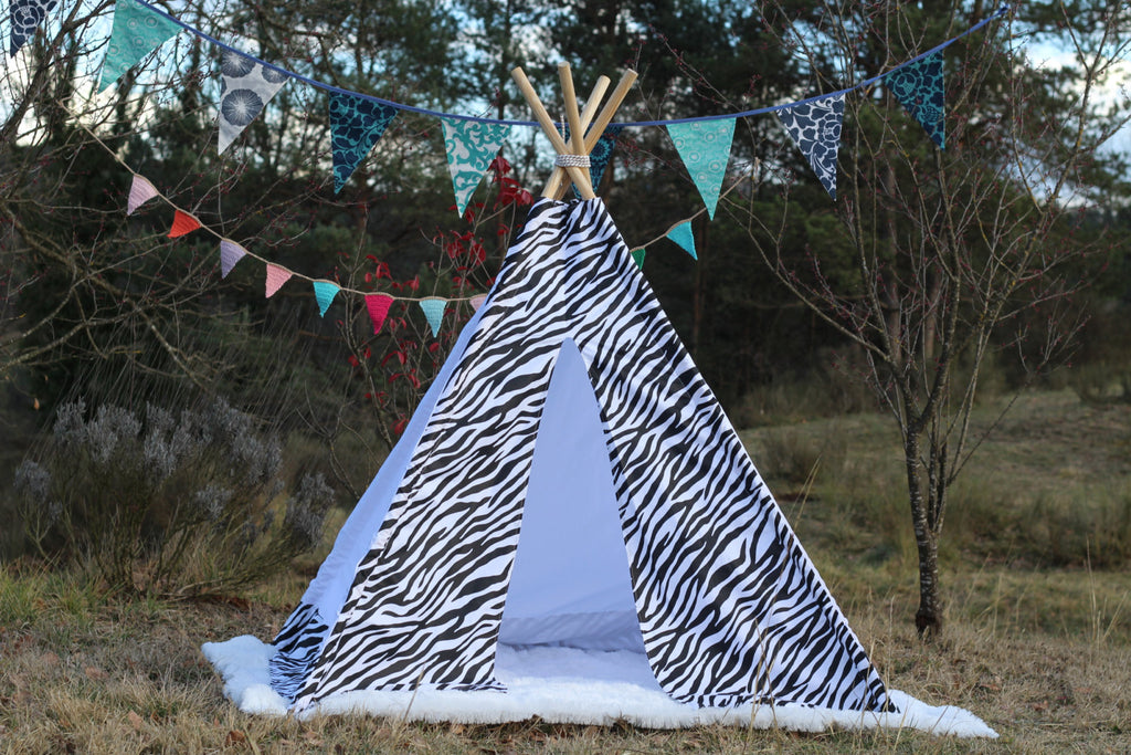 tipi / tepee / tipi / teepee Tent Zebra. Teepee Tent. 4 POLES INCLUDED ...